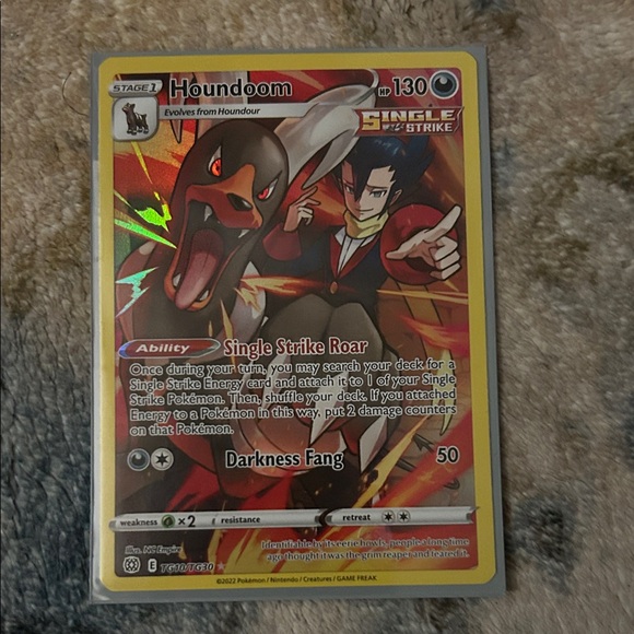 Pokemon | Toys | Pokemon Trading Card Houndoom Red And Black | Poshmark